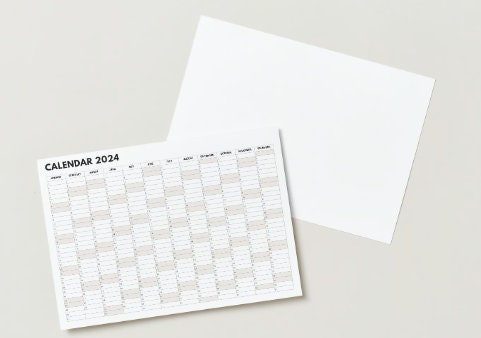 Black and White Neutral Minimalist 365 Days Year 2024 Planner Calendar ...