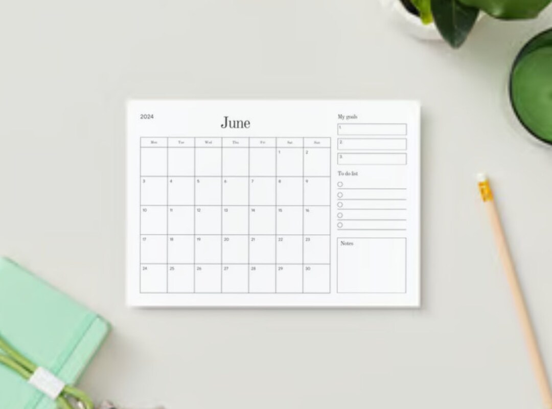 Printable Calendar 2024/2025, Monthly Planner 2024/2025, A4, A3 ...