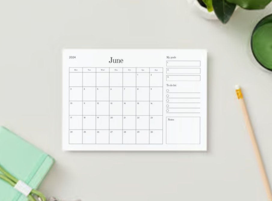 Printable Calendar 2024/2025, Monthly Planner 2024/2025, A4, A3 ...