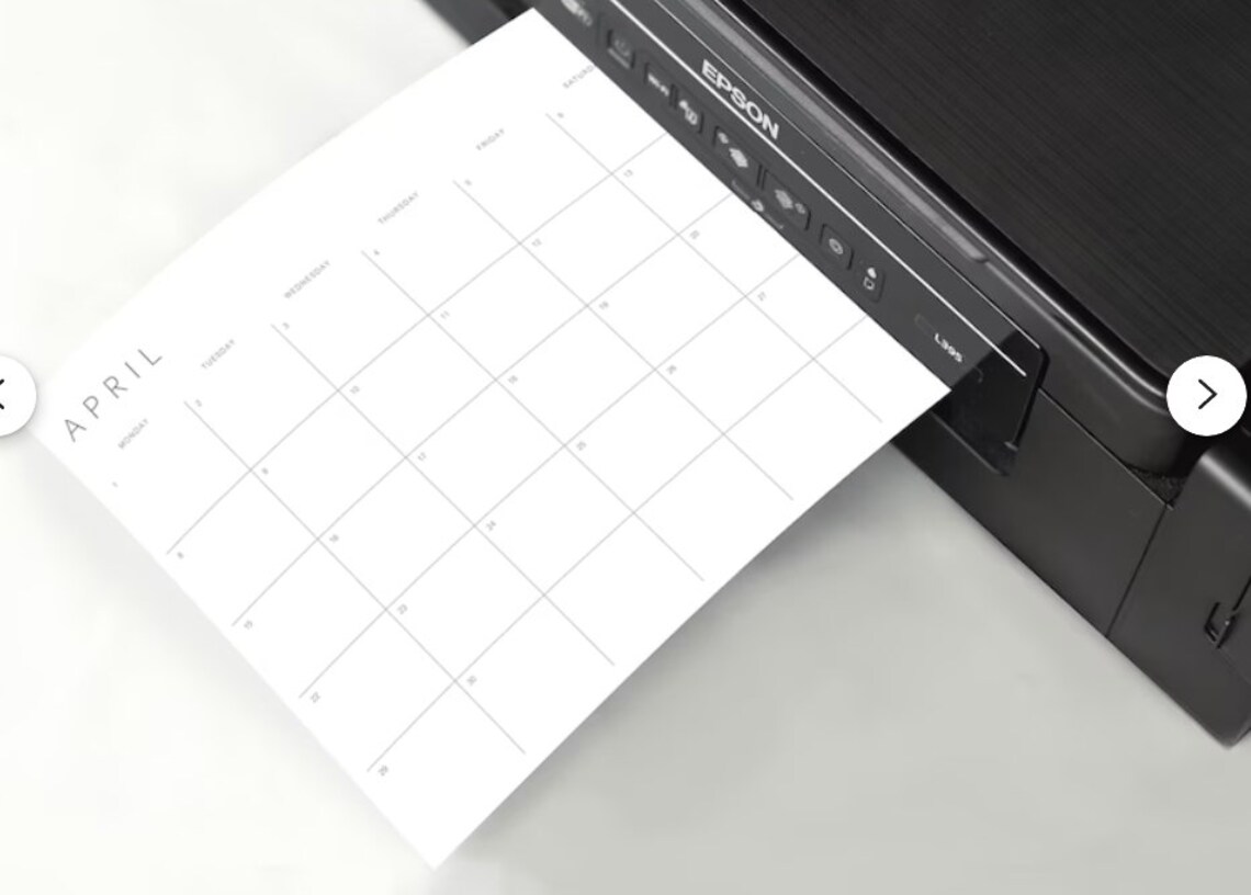 Printable Calendar 2024/2025, Monthly Planner 2024/2025, A4, A3 ...