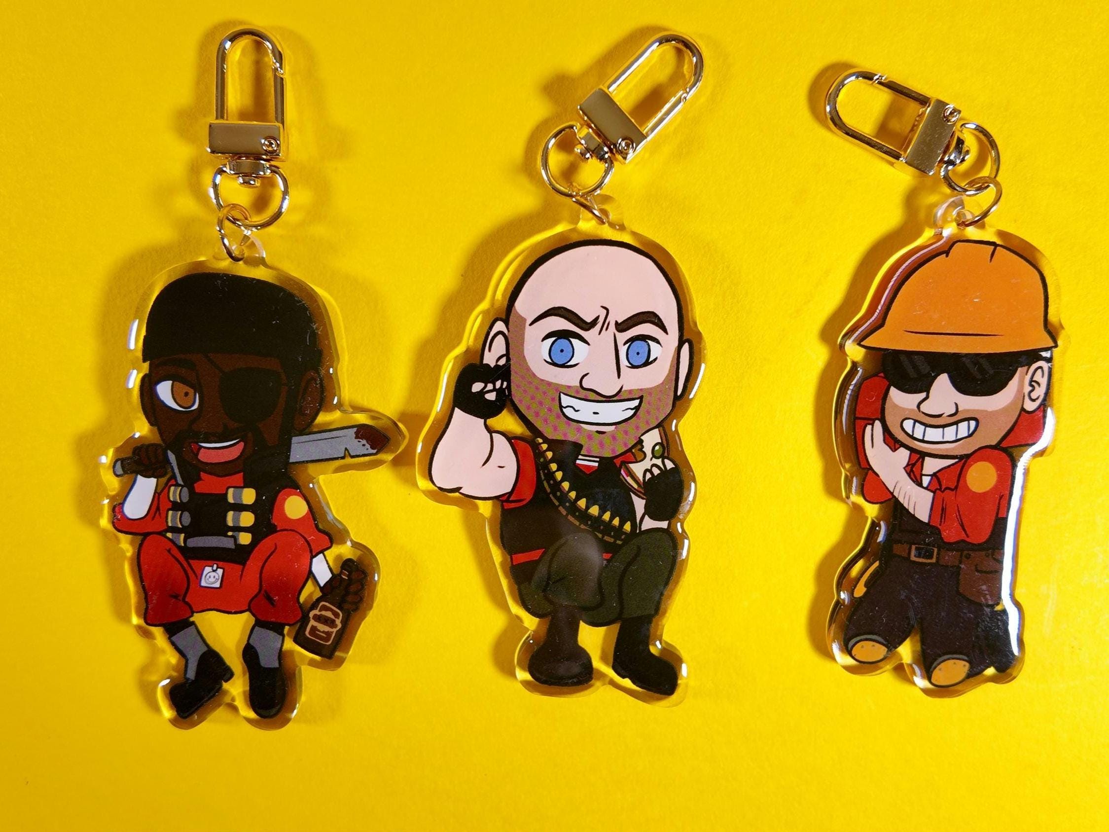 TEAM FORTRESS 2 3.5" Clear Acrylic Keychains -double Sided Design - Etsy