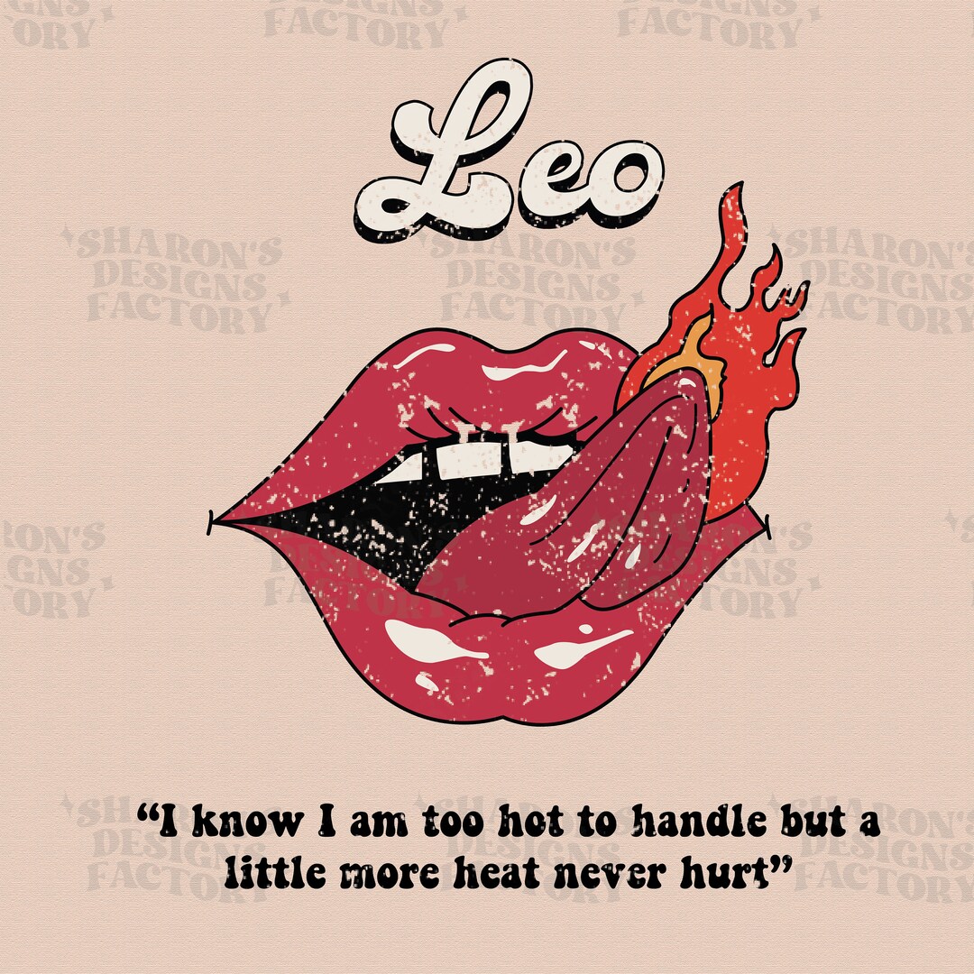 Leo PNG |leo Sign Digital Transfer| Zodiac Digital Design| Retro Leo ...