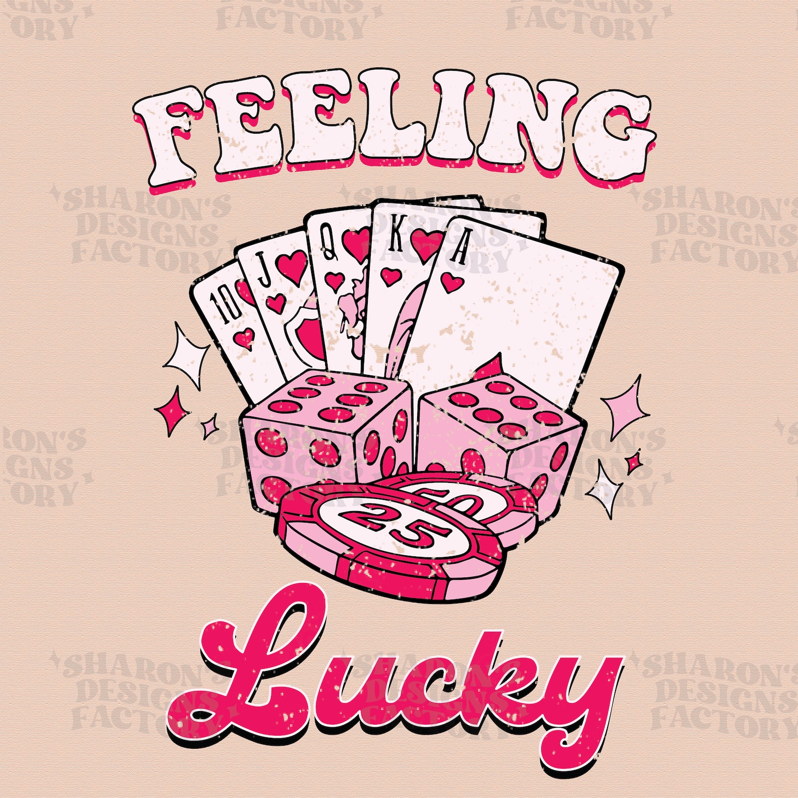 Feeling Lucky PNG| Valentine's Day PNG| Trendy Valentine's Day Png ...