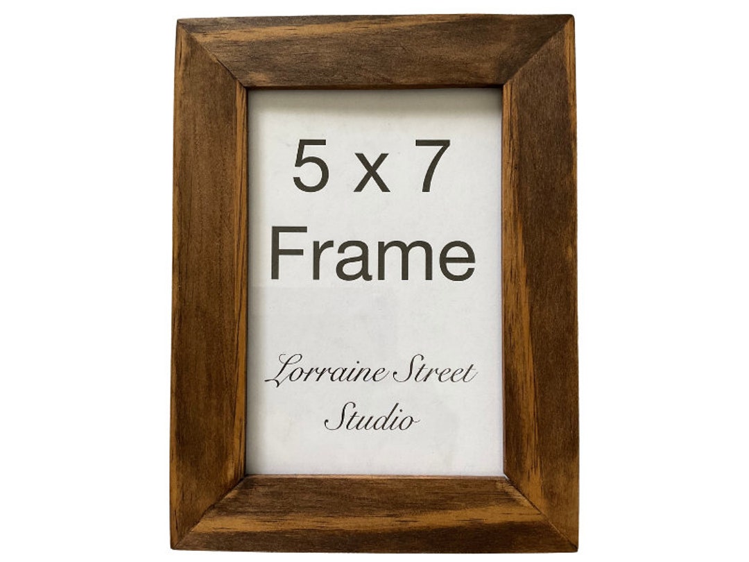 Wood Picture Frame - 5x7 Picture - Stained in Any Color - Etsy