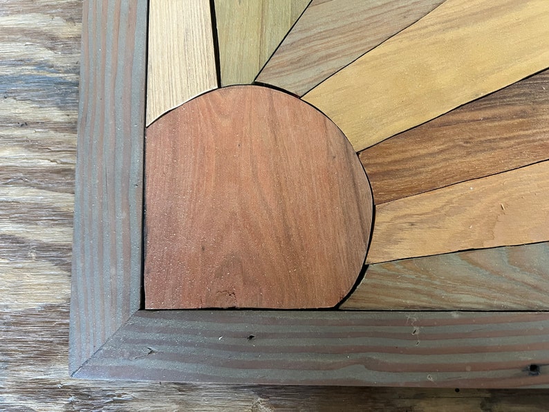 Sun and Rays Wood Picture Color, Wood Art, Wood Picture Frame Sunshine ...