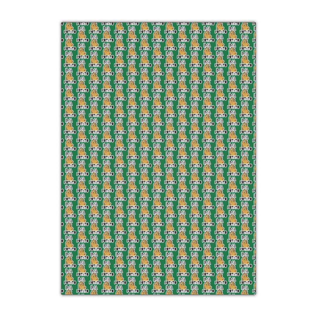 Potato Wrapping Papers, Funny Meme Gift Wrap, Potato Lover Gift, Unique ...