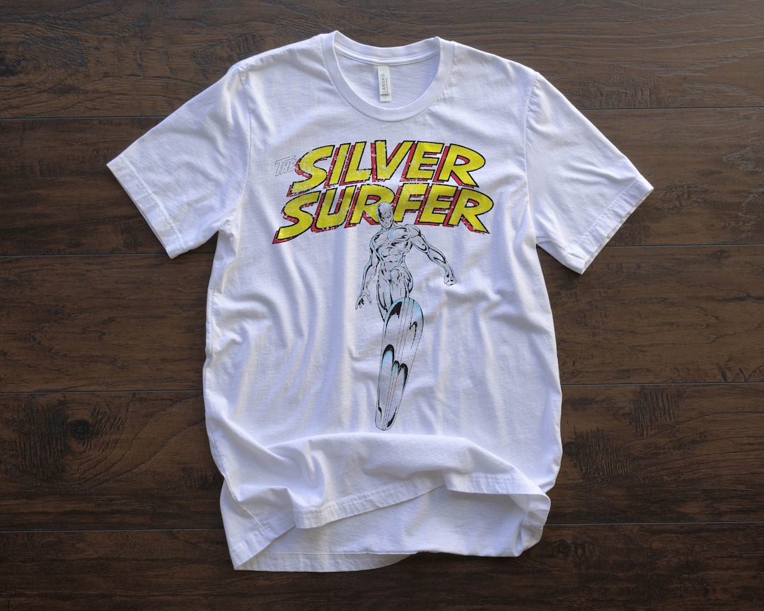 Silver Surfer Shirt Silver Surfer T Shirt Vintage Silver - Etsy