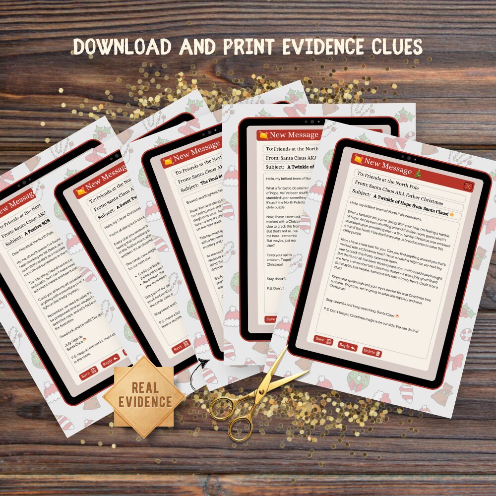 20 Characters Murder at the North Pole Murder Mystery Party, Escape ...