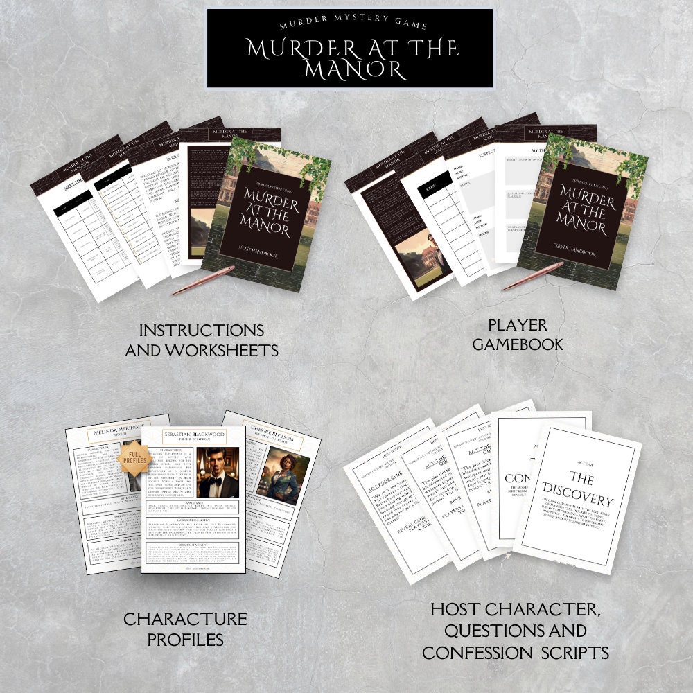 Murder Mystery Party Kit Diy Murder Mystery Party Zoom Murder Mystery ...