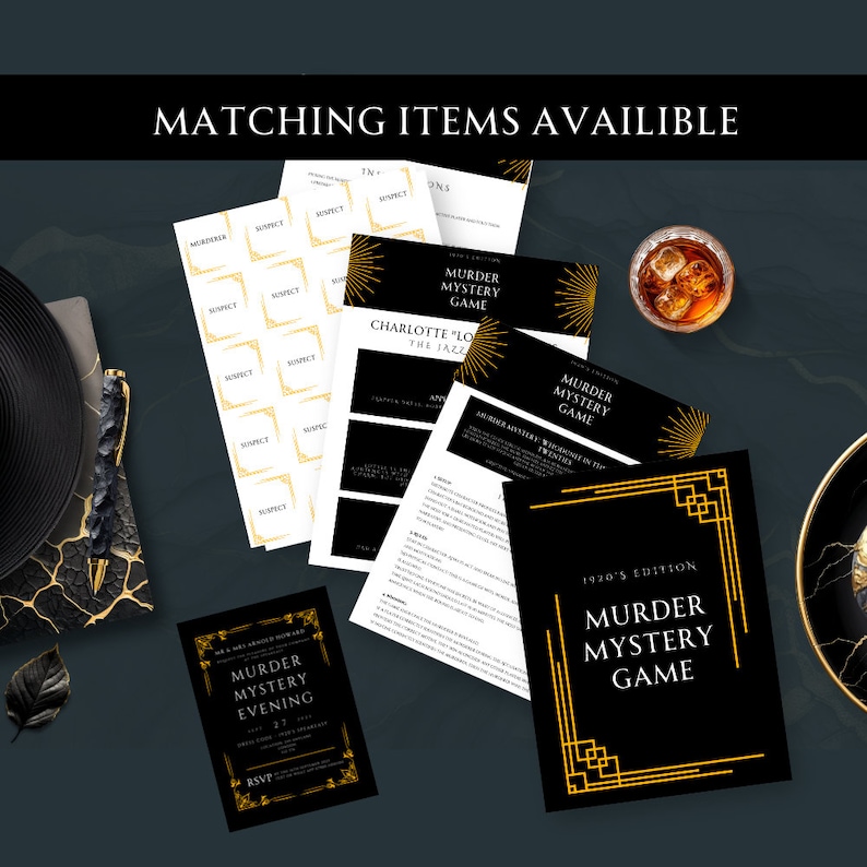Murder Mystery Party Invitation | Detective True Crime Game | Pdf ...