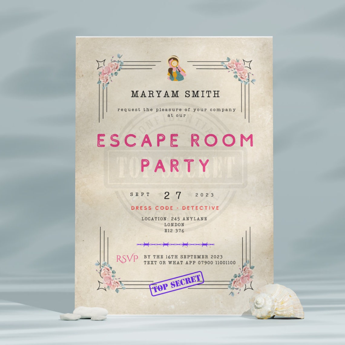 Escape Room Birthday Invitation Girl | Kids Escape Room | Kid or Tween ...