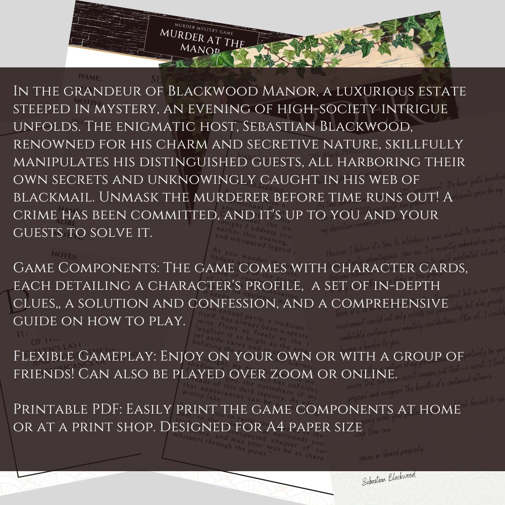 Mystery Party Case Files Cold Case File Printable Detective Case File ...