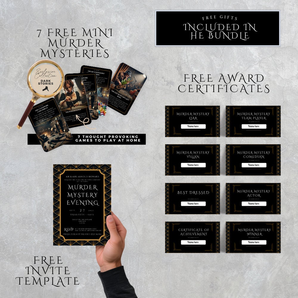 Murder Mystery Party Kit Diy Murder Mystery Party Zoom Murder Mystery ...