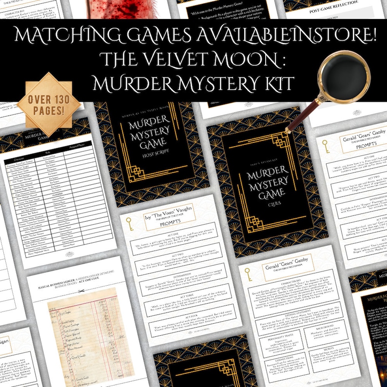 Editable Name Tags | 1920's Murder Mystery | Murder Mystery Game ...