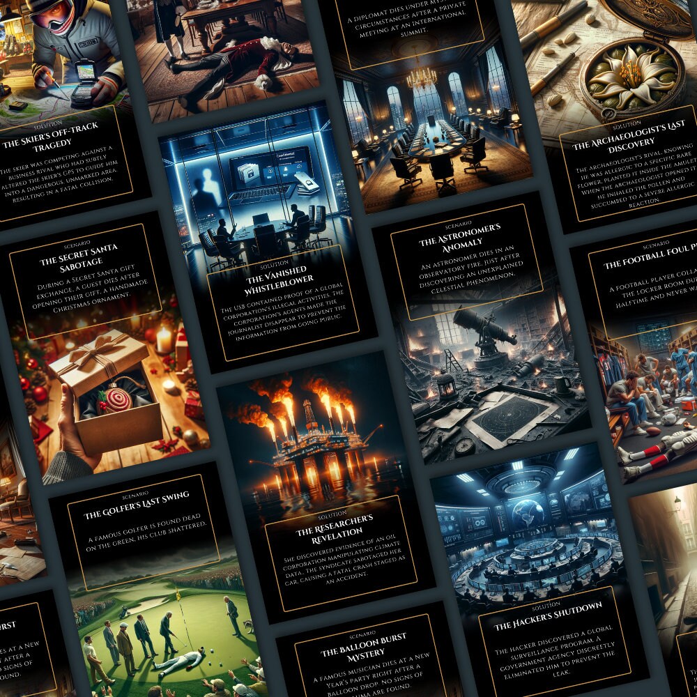 Mystery Party Case Files Cold Case File for Family Games Night Diy ...