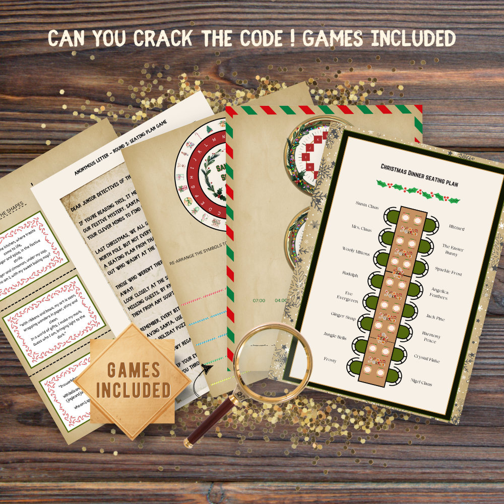 20 Characters Murder at the North Pole Murder Mystery Party, Escape ...