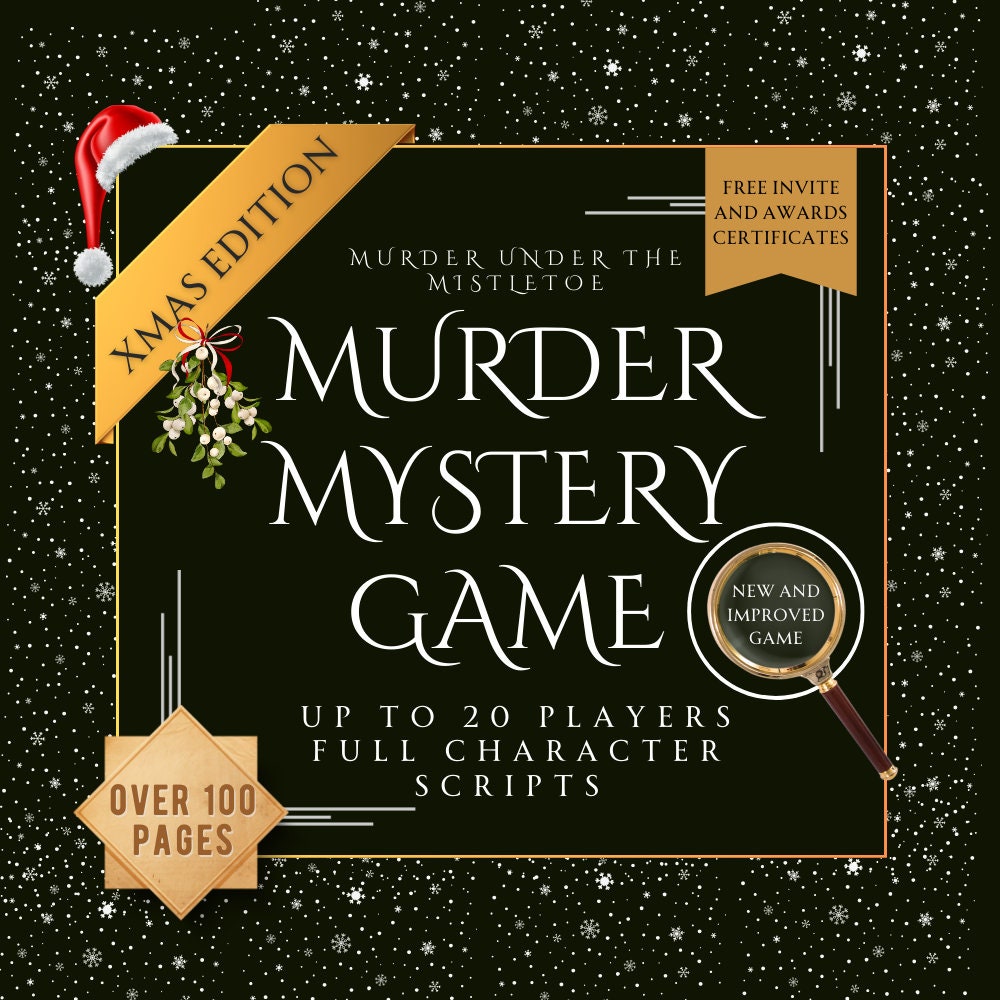 Murder Mystery Box 10-20 Players Murder Mystery Party Kit Zoom Adult ...