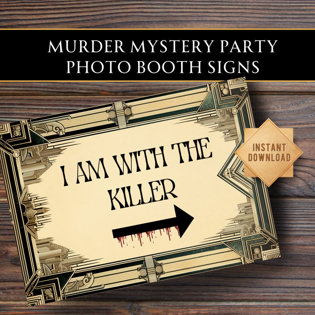 Murder Mystery Party Sign | Murder Mystery House Party | Murder Mystery ...