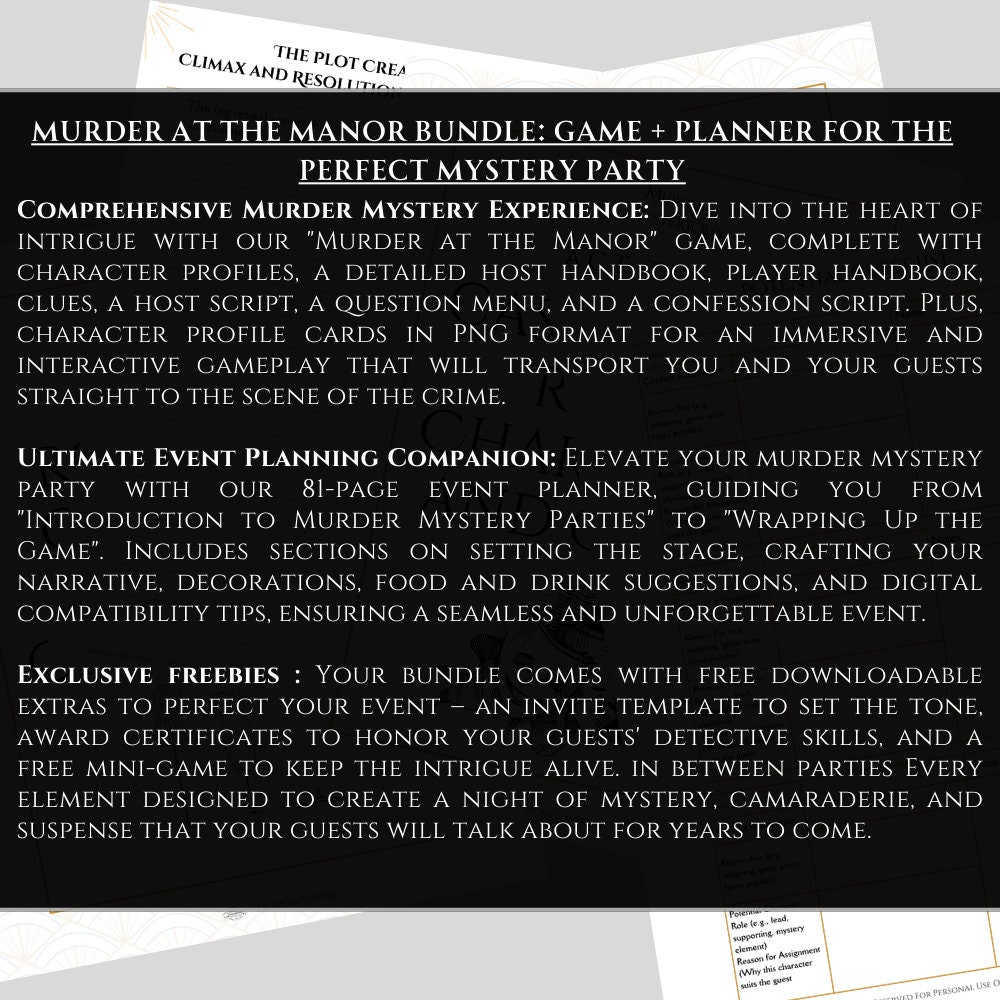 Murder Mystery Party Kit | Diy Murder Mystery Party | Zoom Murder ...