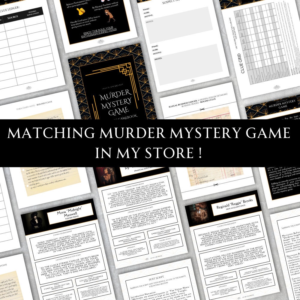 Murder Mystery Award Certificate | Awards for Mystery Parties | Murder ...