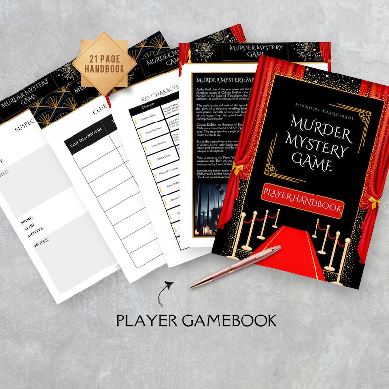 New Years Murder Mystery | Murder Mystery Hollywood Party | Murder ...