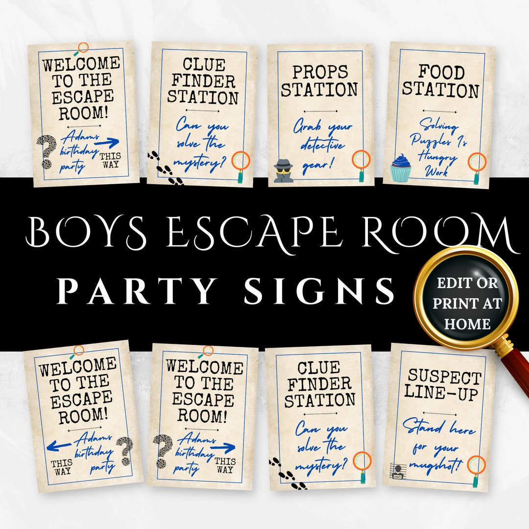 Escape Room Boys Birthday | Escape Room Birthday | Escape Room Theme ...