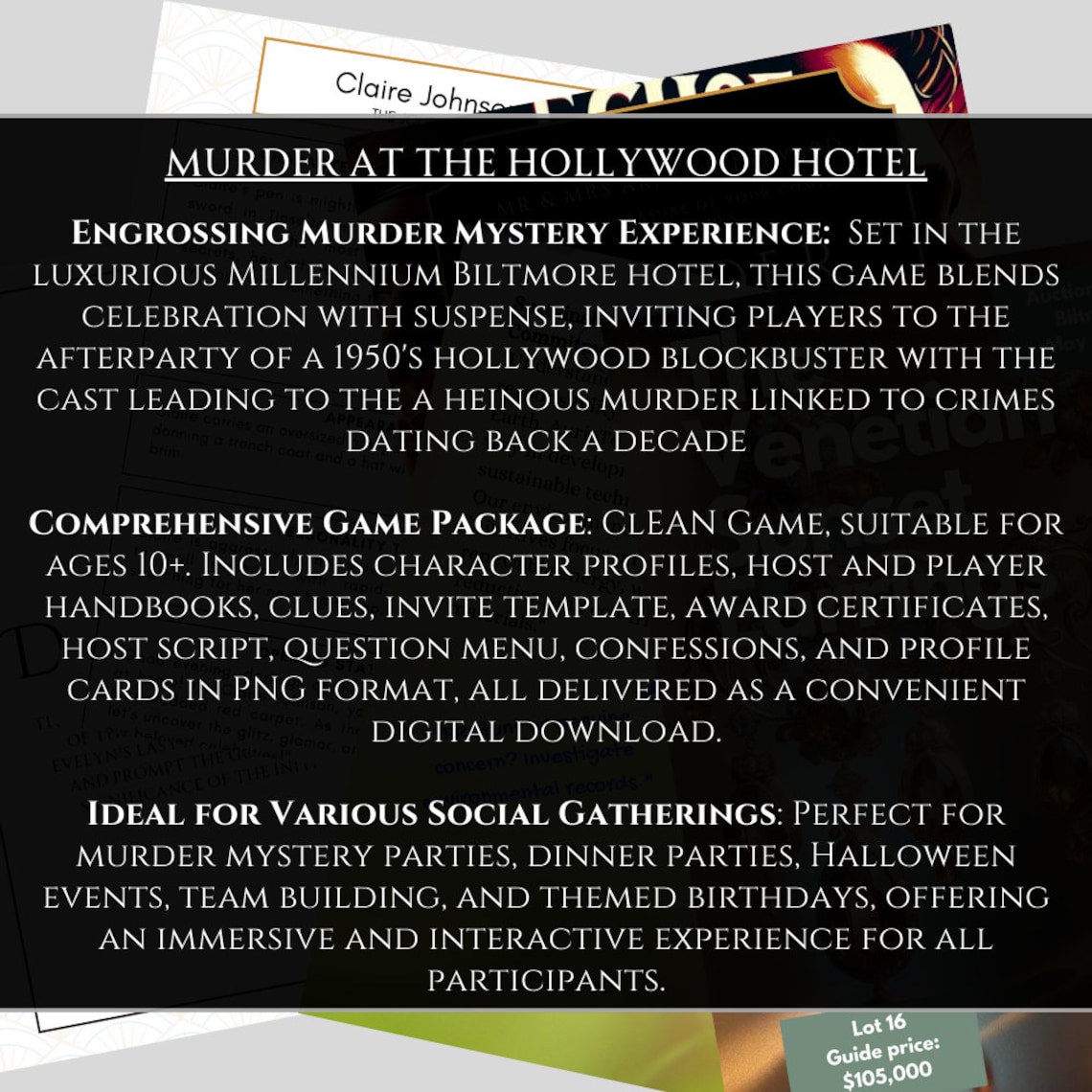 Murder Mystery Party Kit for Adults | Murder Mystery Party for Teens ...