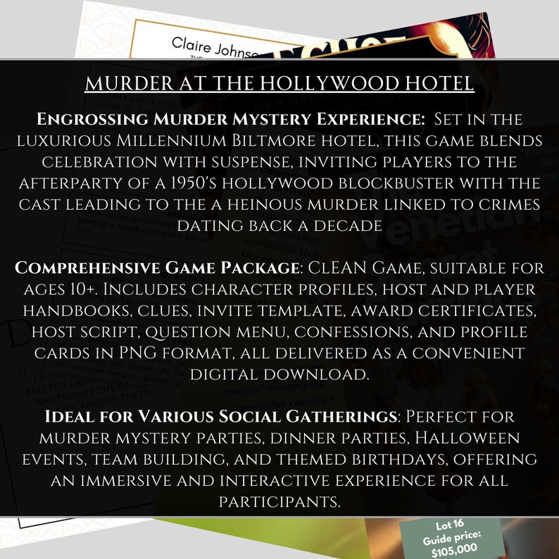 Murder Mystery Party Kit for Adults | Murder Mystery Party for Teens ...
