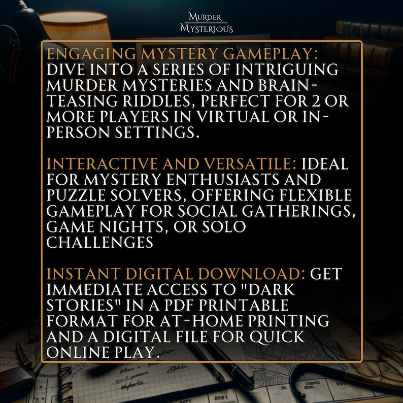 Mystery Party Case Files Cold Case File for Family Games Night Diy ...