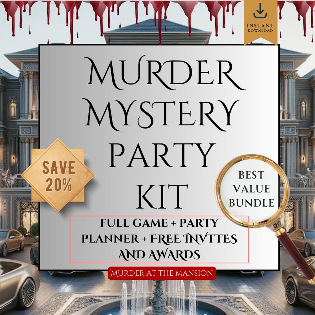 Murdery Mystery Party Kit | Downloadable Mystery Game for Adults | Fun ...