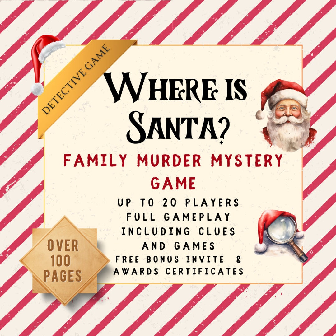20 Characters Murder at the North Pole Murder Mystery Party, Escape ...