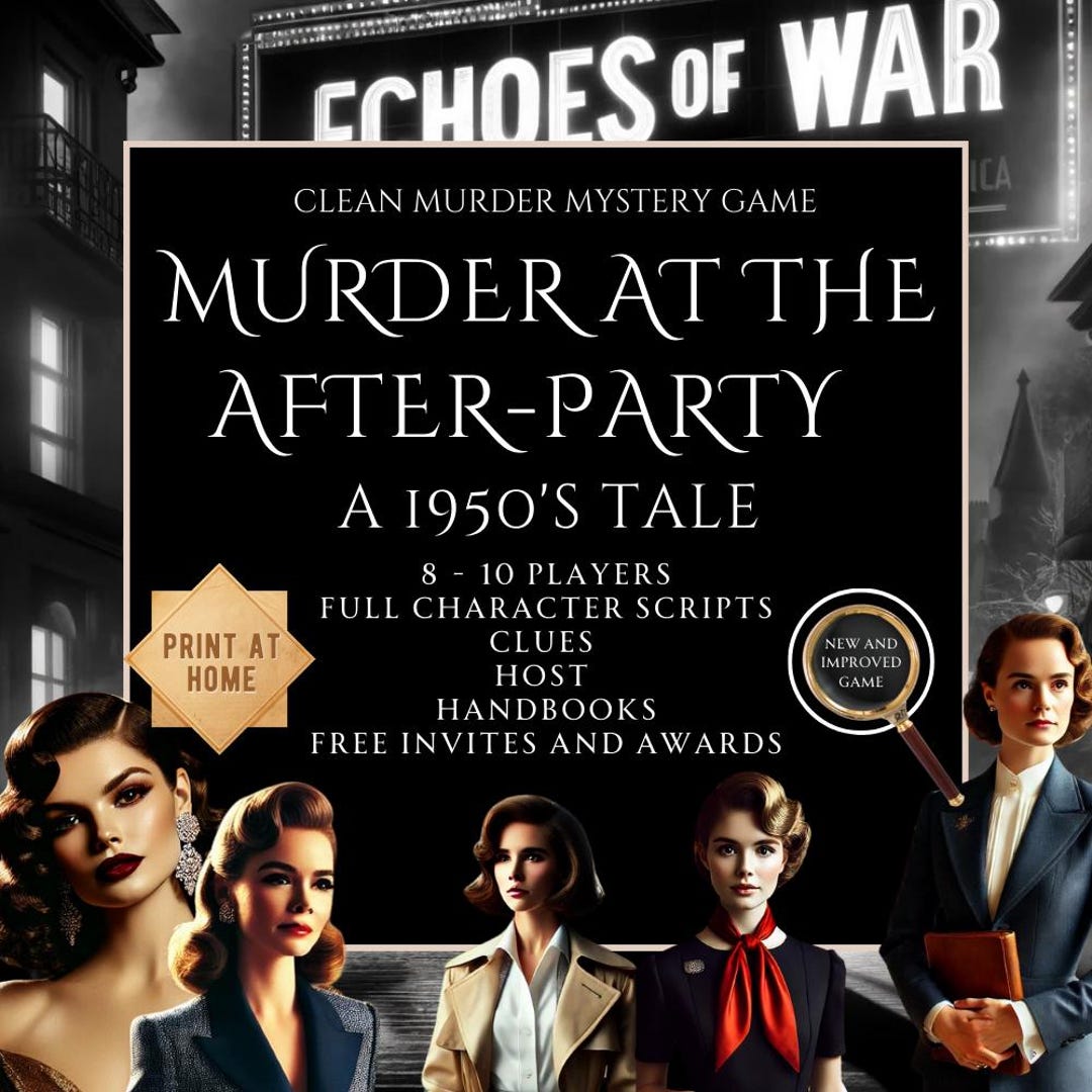 Murdery Mystery Game, Printable Murder Mystery Kit for Teens, Digital ...