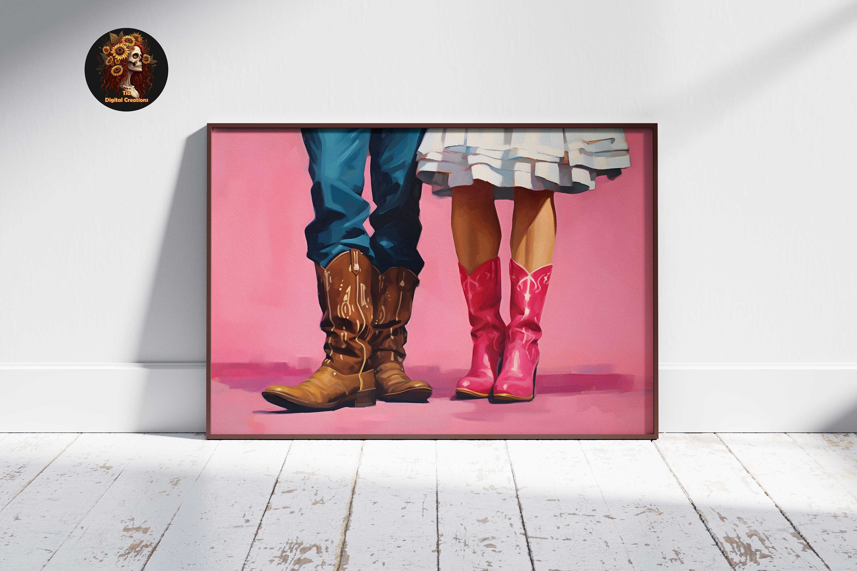 Retro Downloadable Print | Girly Western Wall Art | Pink Apartment ...