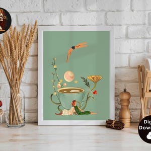 Coffee Diver Poster Print Good Morning Poster Coffee Lover Gift Coffee ...