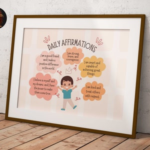 Affirmations for Kids, Classroom Posters, I Am Affirmations, Playroom ...
