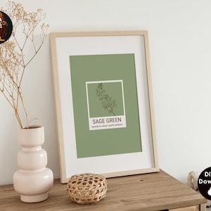 Pink Green Wall Art Sage Green Blush Pink White Peony Color Block Set ...