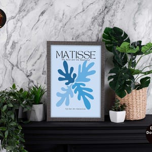 Blue Matisse Print Set Printable Wall Art Blue Print Set Gallery Wall Set of 3 Prints Preppy ...