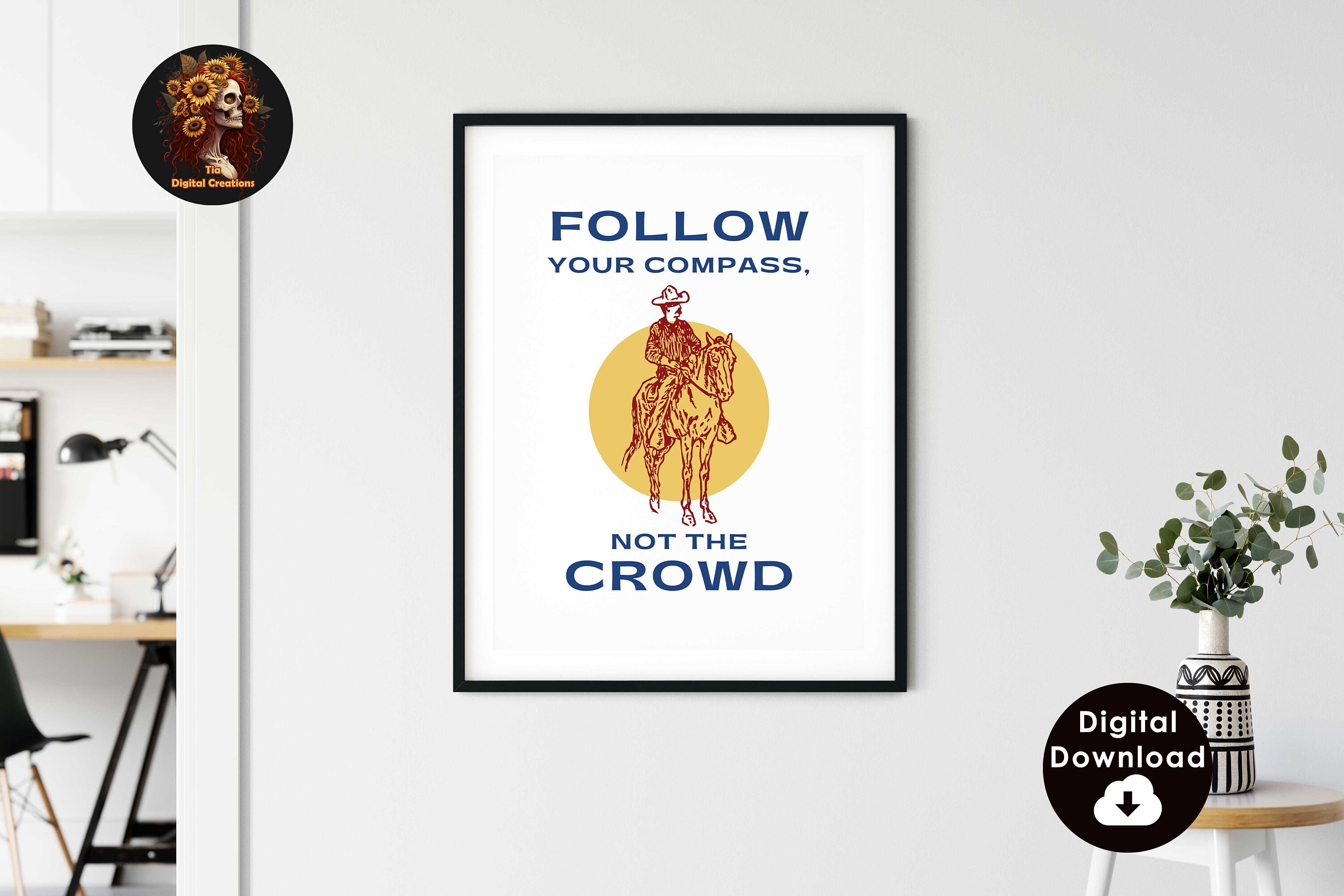 Western Horse & Cowboy Hat Art | Farmhouse Coastal Cowgirl Decor ...