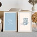 Blue Cowgirl & Cowboy Boot Prints Set of 2. Trendy Nursery - Etsy