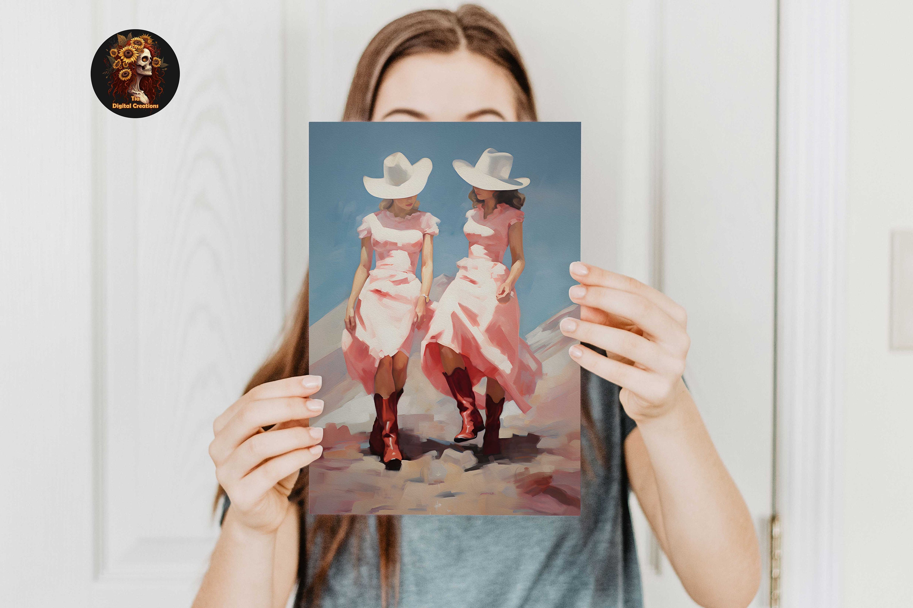 Vintage Cowgirl Wall Art: Retro Western Poster. Coastal Cowgirl Boot ...