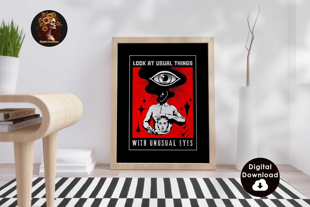 Affirmation Poster, 70s Poster, Red Wall Art, Trendy Wall Art, Hippie ...