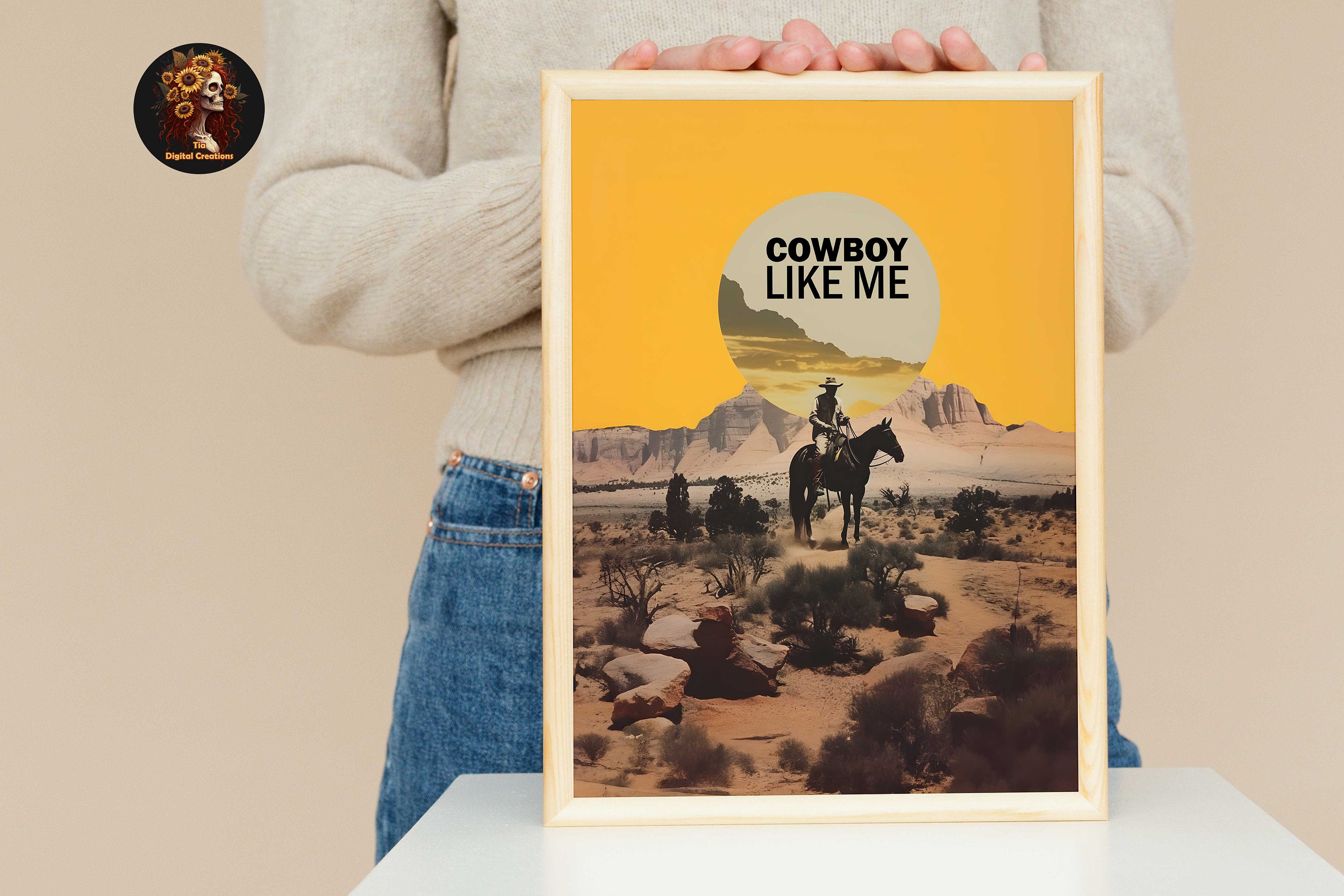 Cowboy Like Me Poster Retro Aesthetic | Girly Wall Art Preppy Dorm Room ...