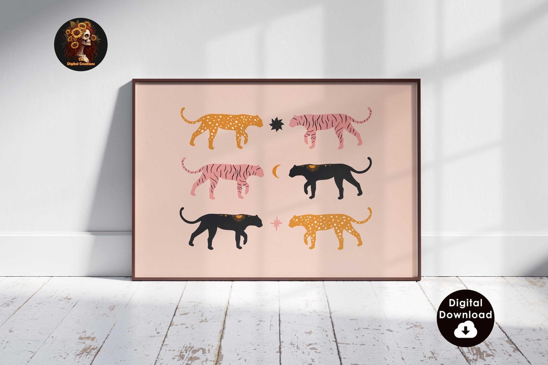 Dopamine Decor Digital Download Trendy Maximalist Eclectic Cheetah ...