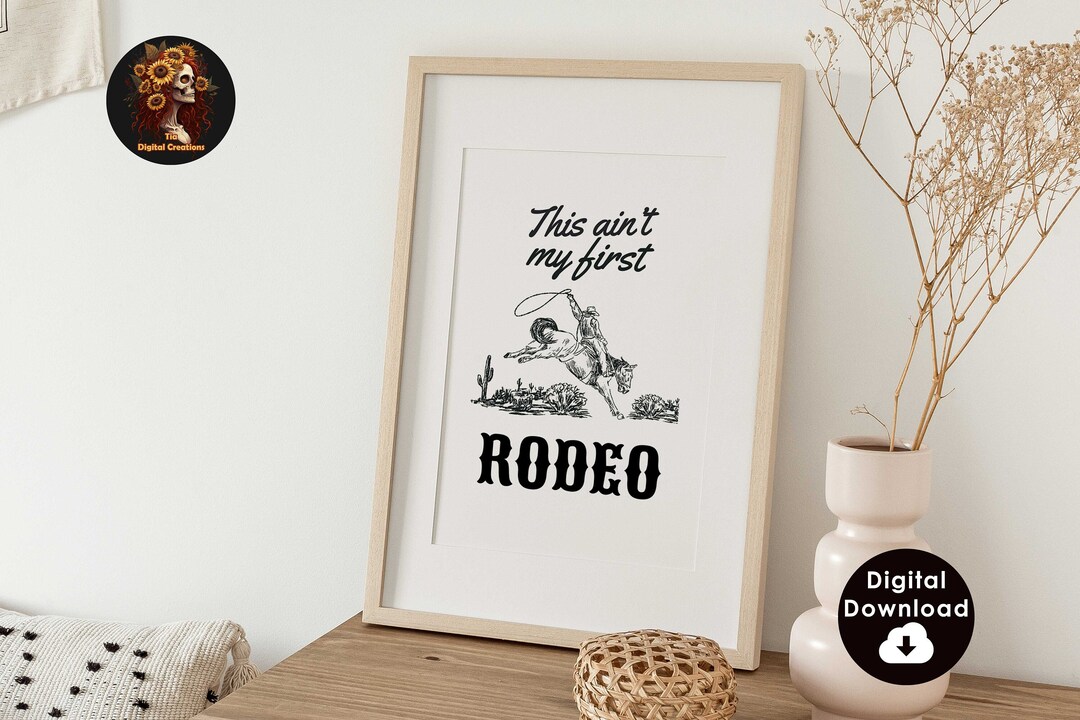 Cowboy Quote Print Minimalist Western Wall Art Horseback Riding Poster ...