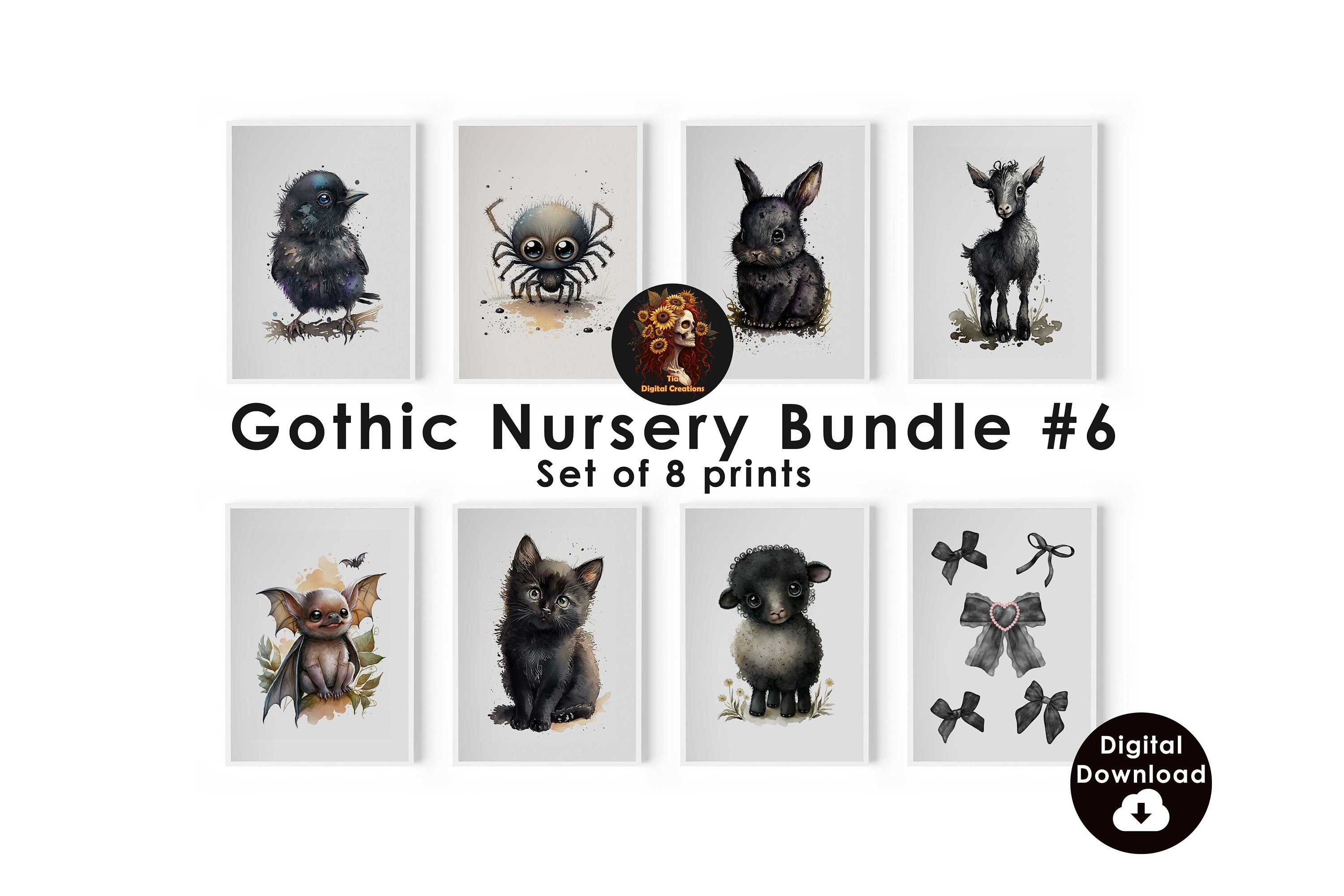 Gothic Baby Nursery Decor Bundle Home Decor | Whimsigoth Pastel Goth ...