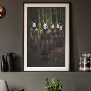 Dark Academia Art Print: Vintage Rabbit Cult Photo. Wicca - Etsy