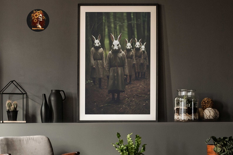 Dark Academia Art Print: Vintage Rabbit Cult Photo. Wicca - Etsy