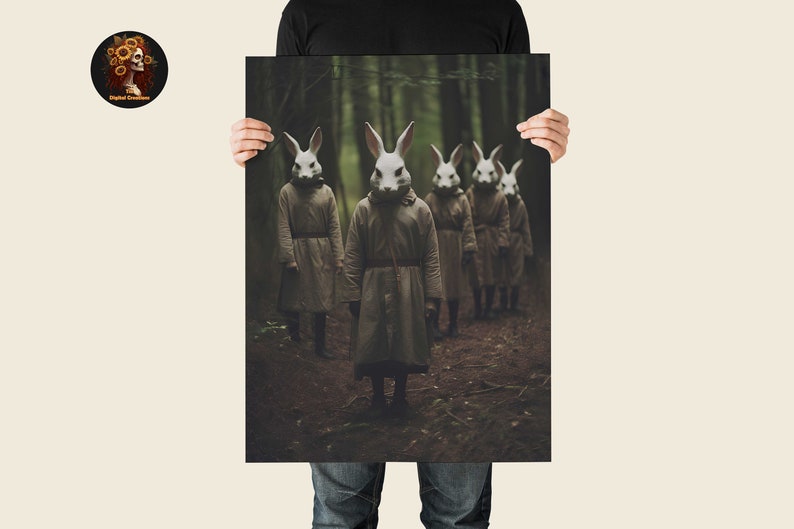 Dark Academia Art Print: Vintage Rabbit Cult Photo. Wicca - Etsy