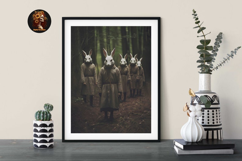 Dark Academia Art Print: Vintage Rabbit Cult Photo. Wicca - Etsy