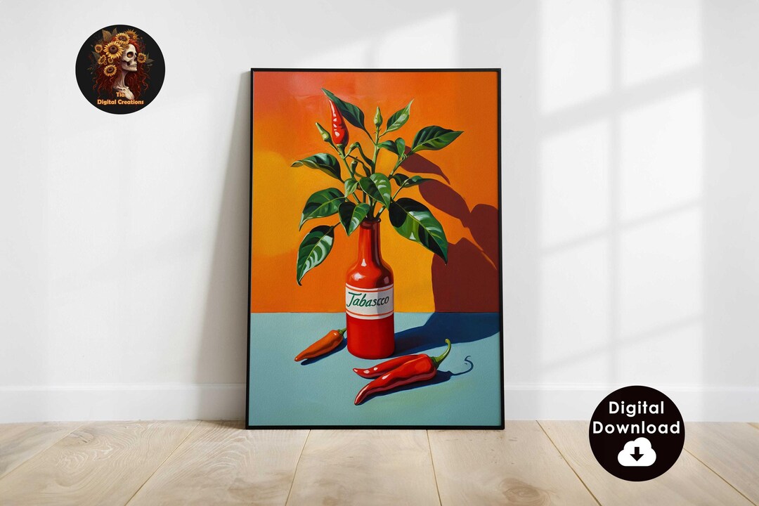 Hot Sauce & Chilli Wall Art Mexico Mexican Kitchen Spice Wall Decor ...